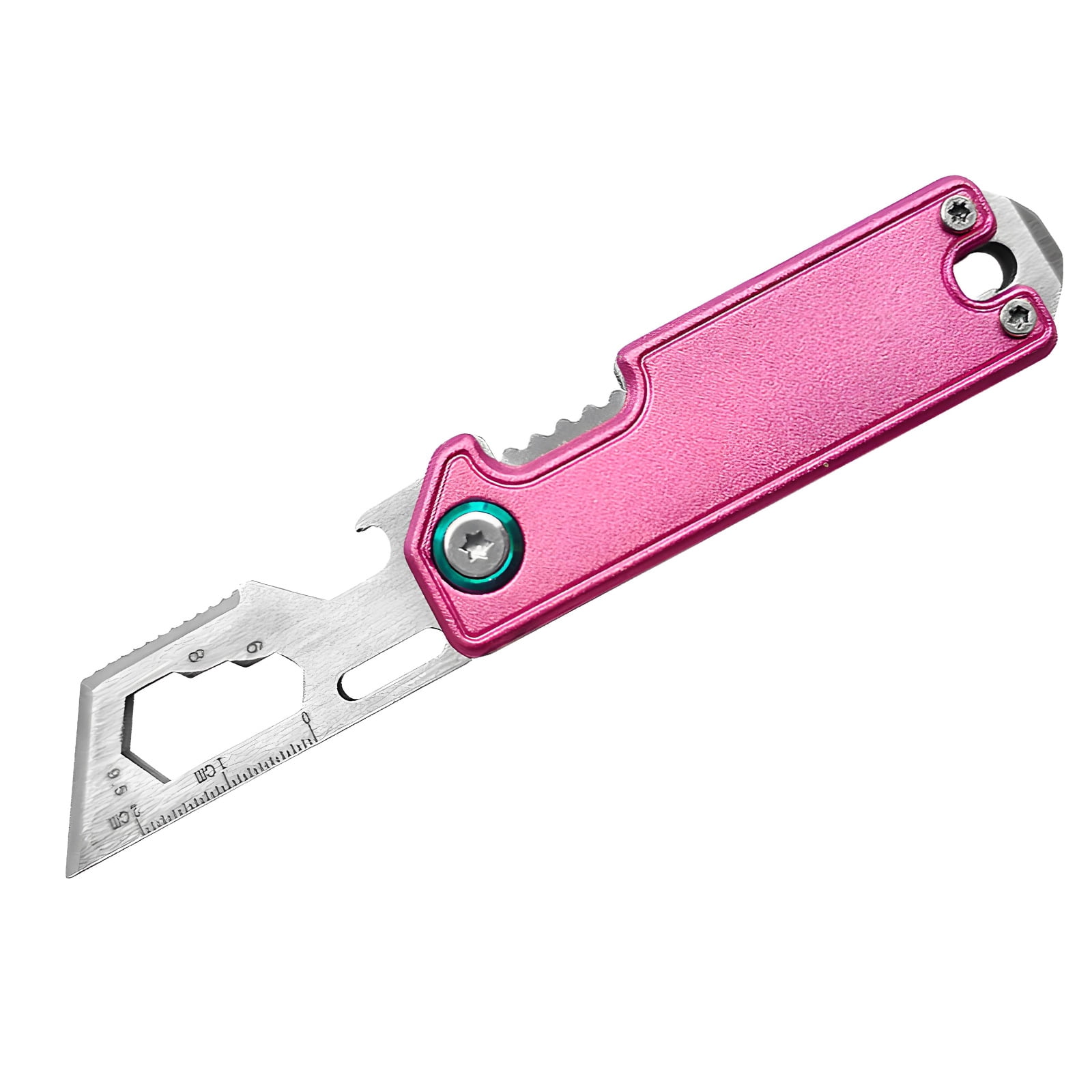 Aluminum Pocket Size Cutter with Keychain Hole Measurement Scale And ...