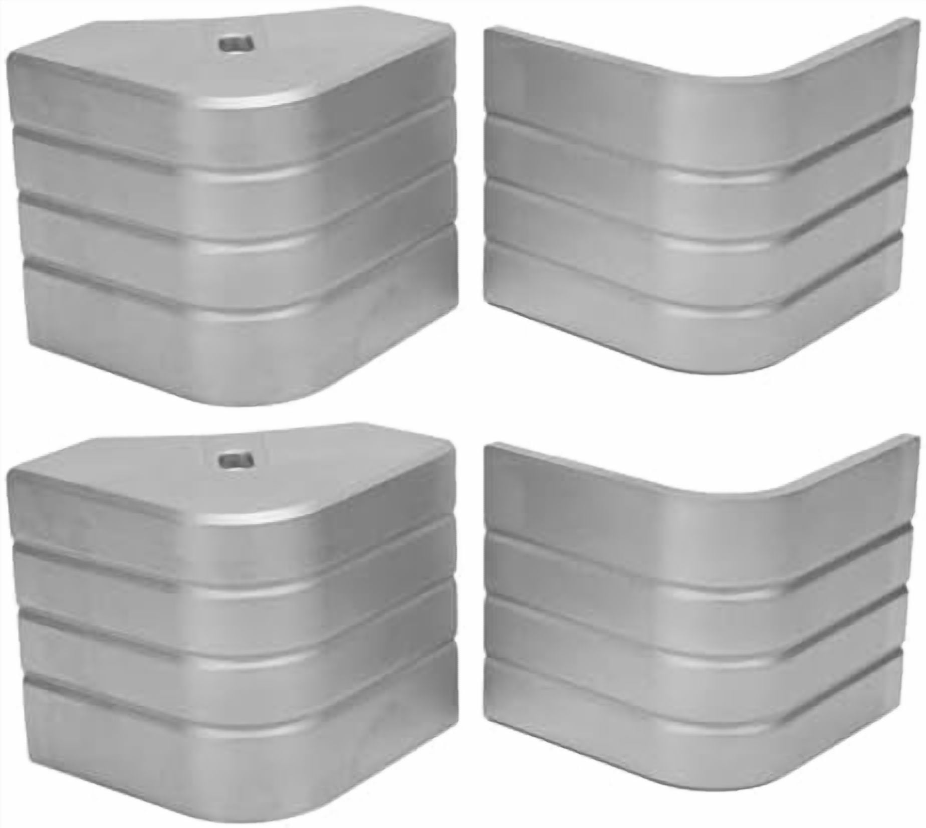 Aluminum Pontoon Corner Caps, 4PCS Boat Corner Caps Aluminum Pontoon Deck Corner Bumper for 90 ...