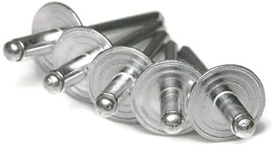 Aluminum Pop Rivets 1/8#4 Large Flange Blind Rivets 4-6LF, 1/8" x 3/8 ...
