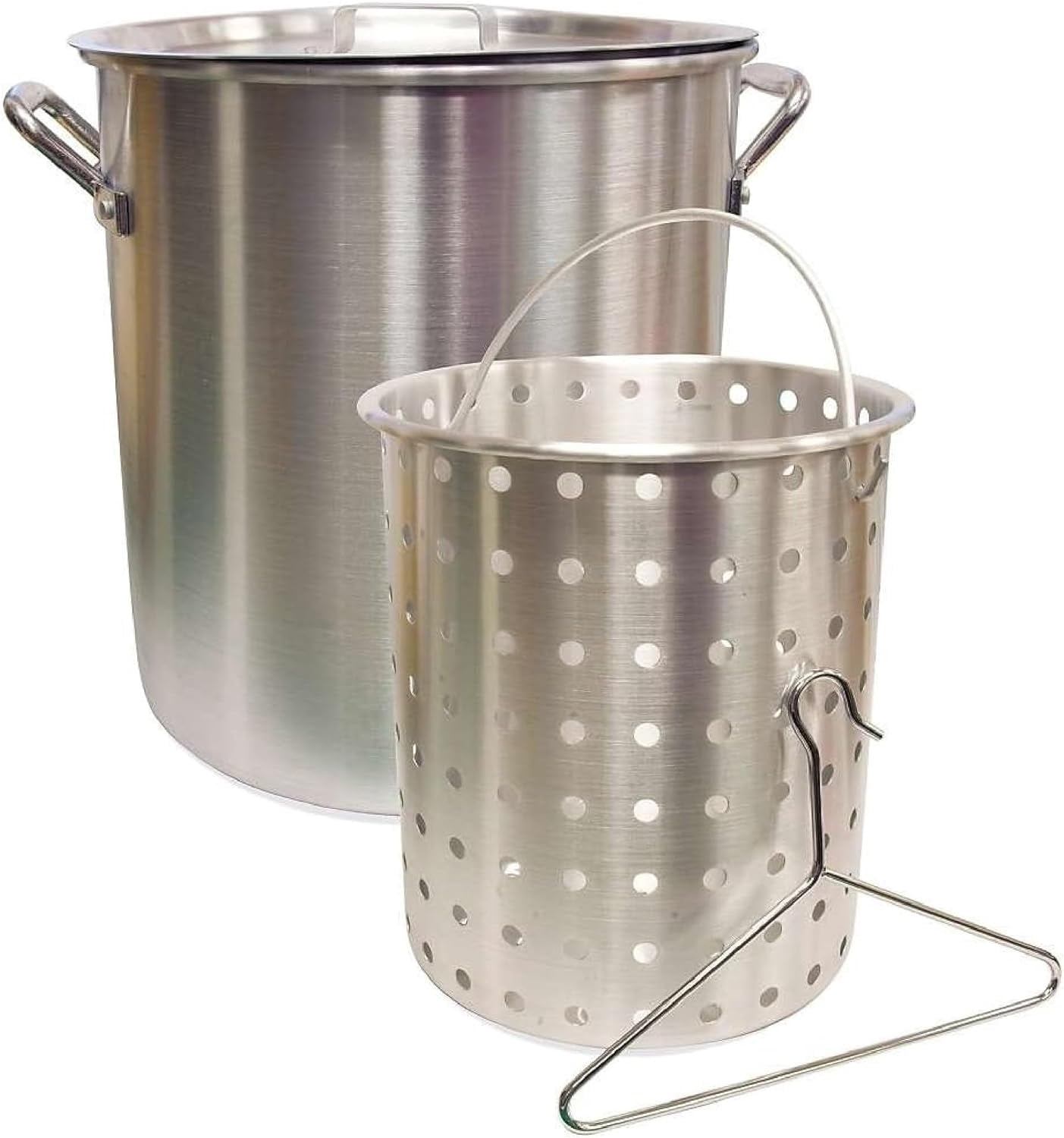 Aluminum Pot & Basket - Includes Lid, Basket & Removal Hook - Perfect ...