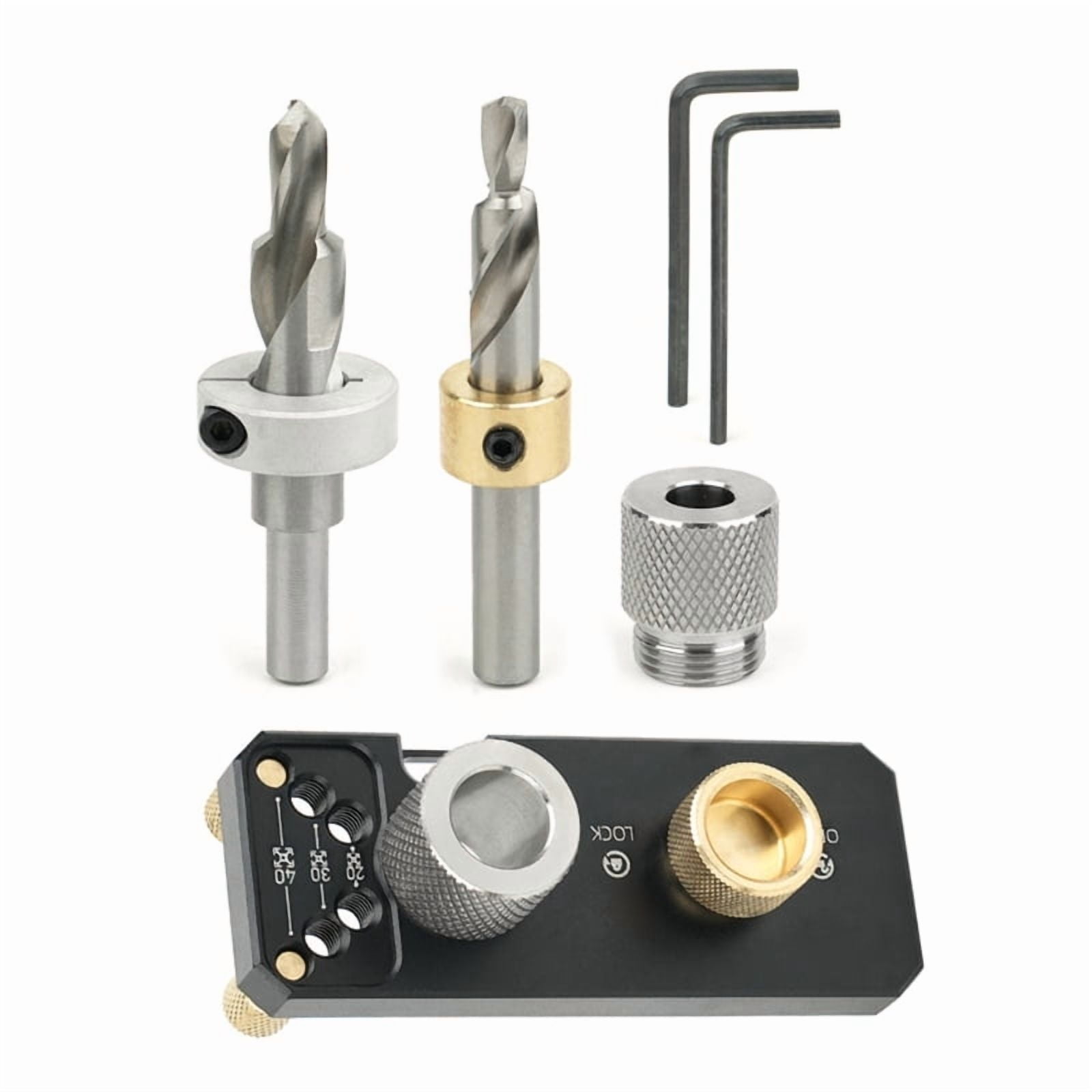 Aluminum Profile Drilling Aid Guide Punch Jig with Step Drill Bits Set ...