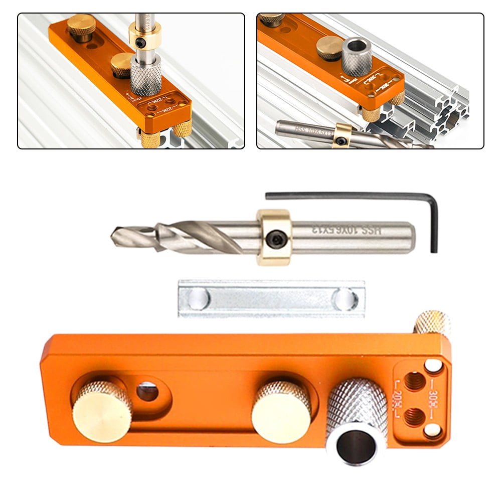 Aluminum Profile Punching Jig DIY Tool Woodworking Guide Drilling ...