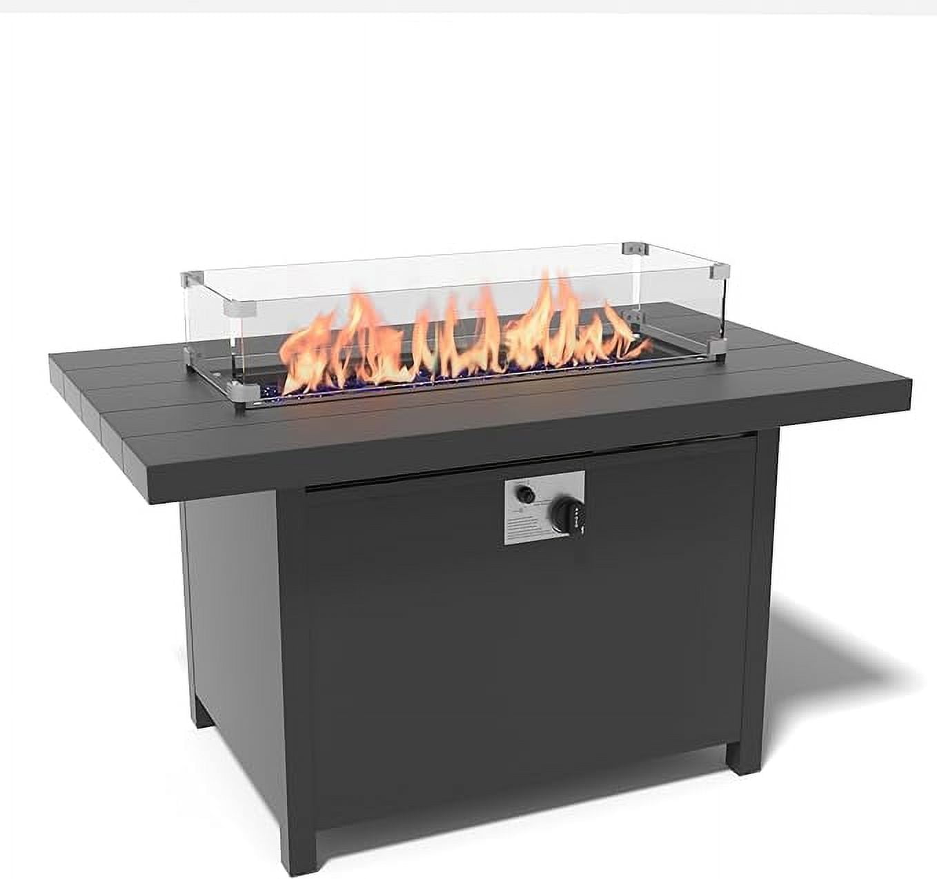 Kullavik Aluminum Propane Fire Pit Table 43 Inch 55,000 BTU Auto ...