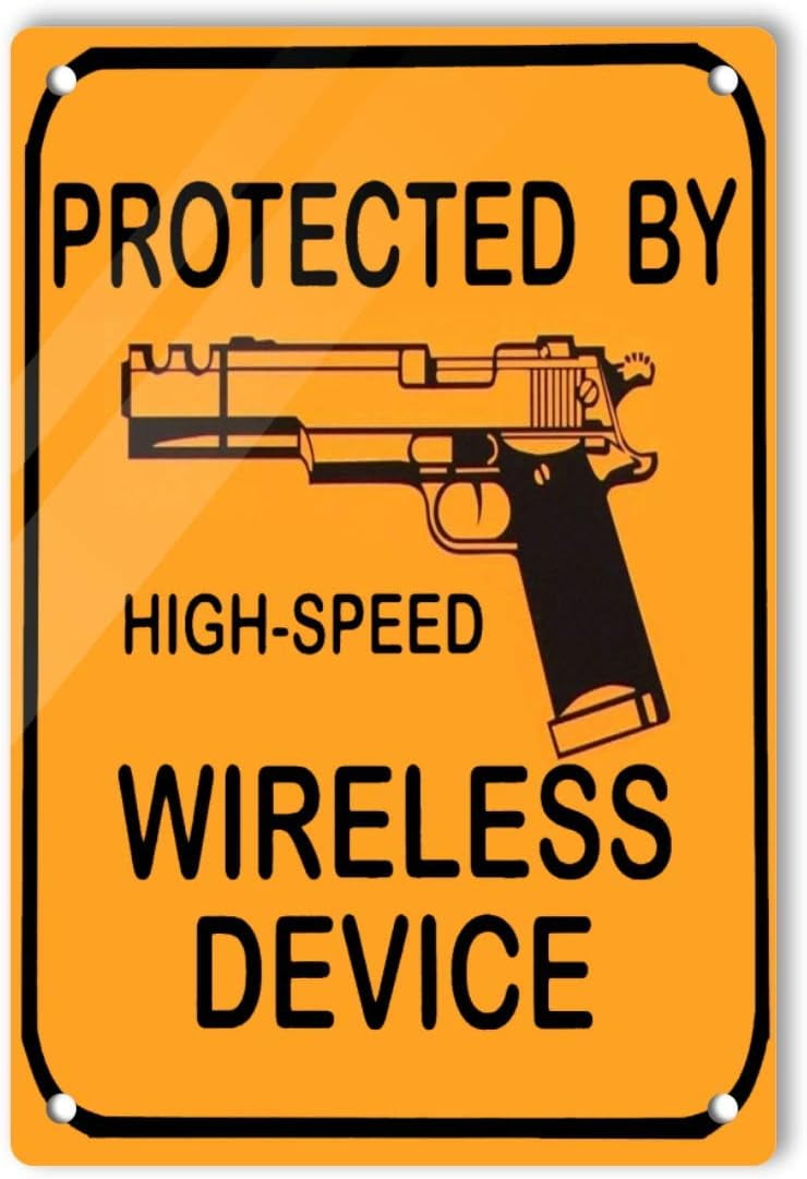 Aluminum Protected High Speed Wireless Device Sign 8 x 12 Inches ...