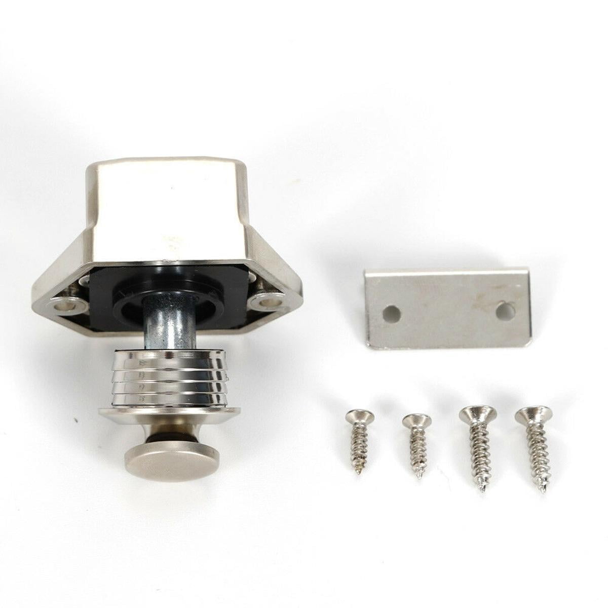 Aluminum Push Button Catch Pop Up Lock Knob Latch Cupboard Camper for ...