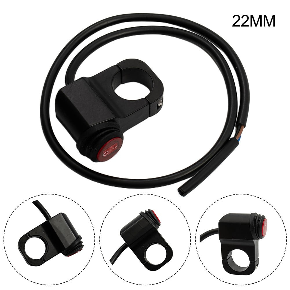 Aluminum Quad ATV Bike Bicycle Handlebar LED Switch Rocker Button 12V ...