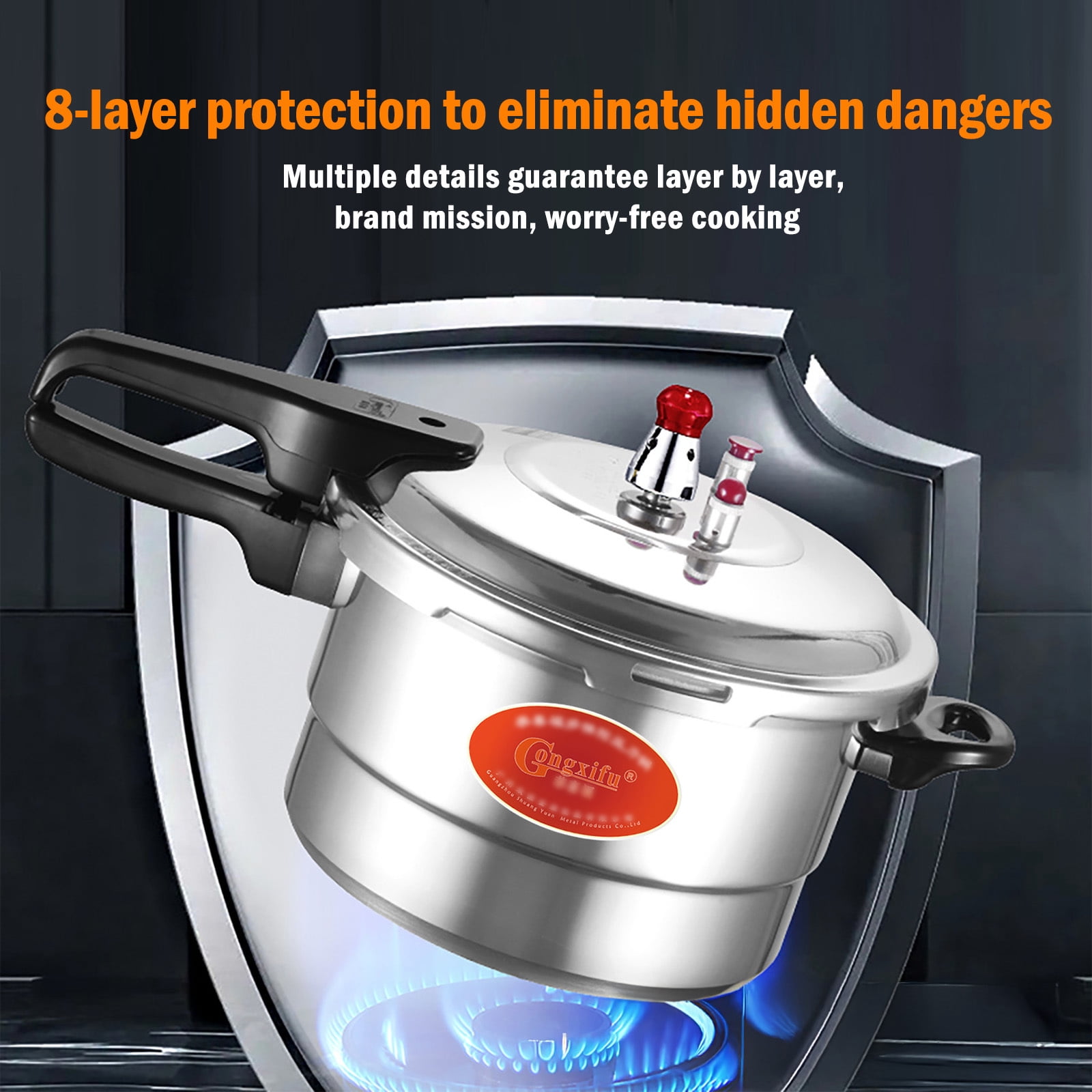 Aluminum Quick Cooking Pot with Lid & Steaming Rack | Fast Safe Cooking ...