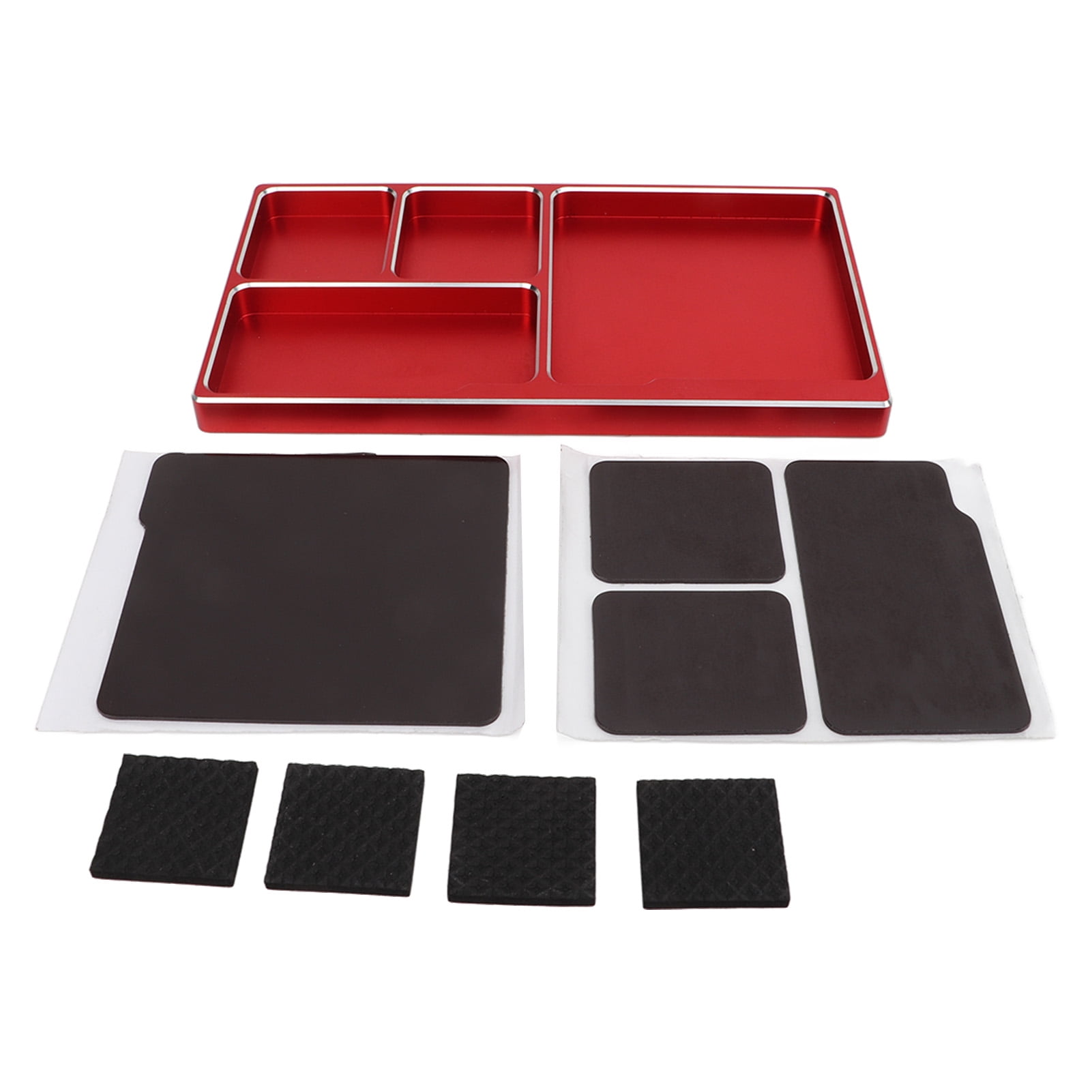 Aluminum RC Screw Tray with Magnetic Pad, Red, for Efficient ...