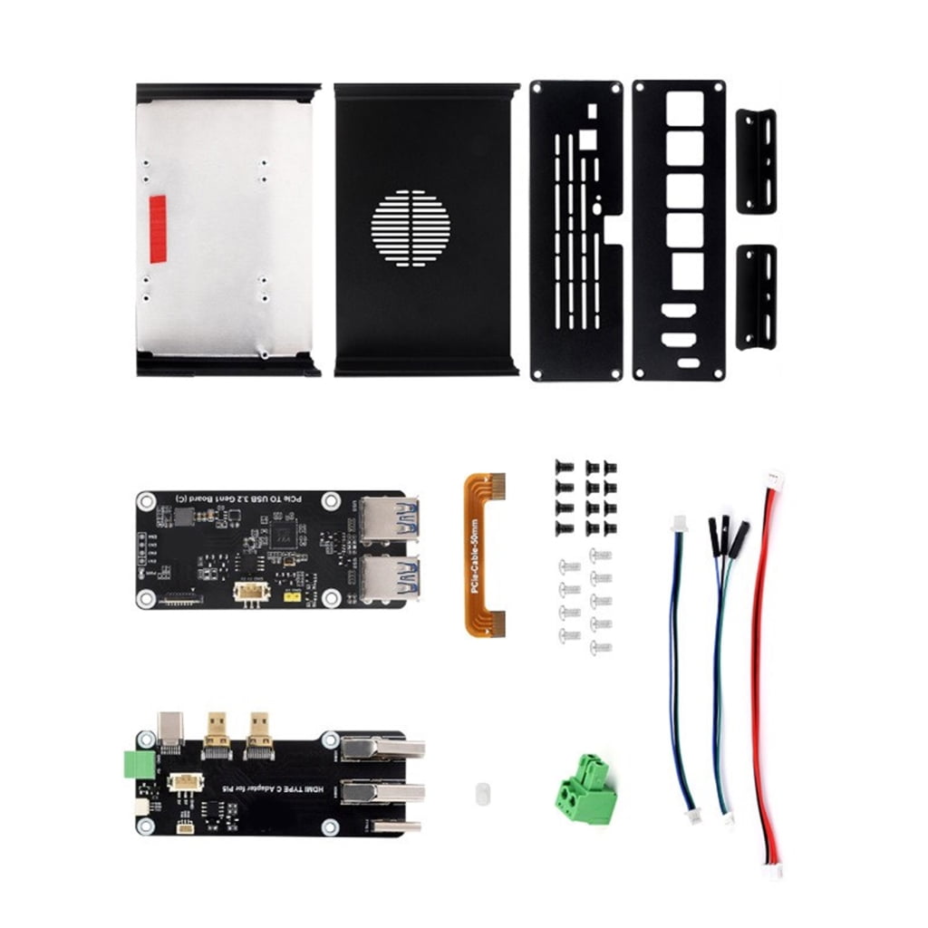 Aluminum RPi 5 Housing PCIE Expansion Board Multiple Function Support ...