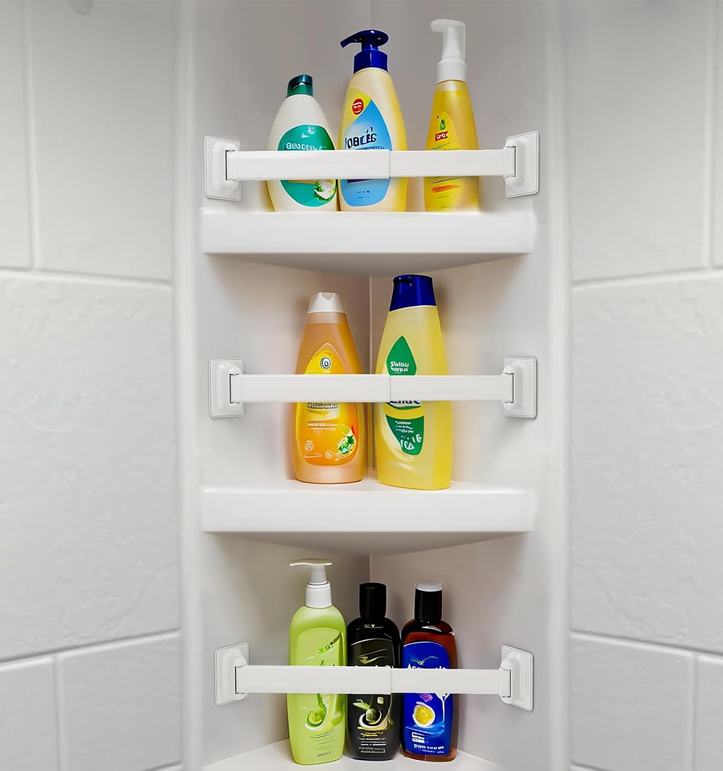 Aluminum RV Camper Shower Corner Storage Bar Shower Caddy for Bathroom ...