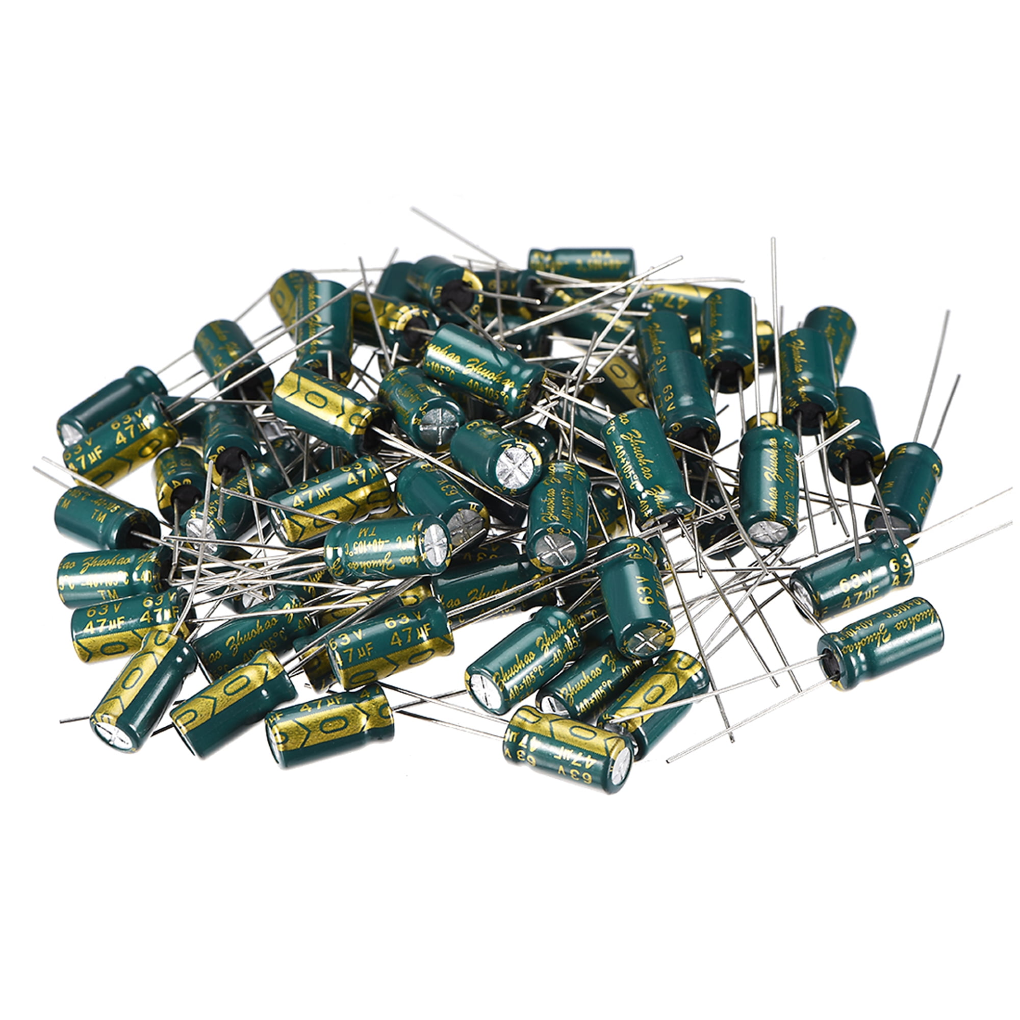 Aluminum Radial Electrolytic Capacitor Low ESR Green 47uF 63V 6.3x12 ...