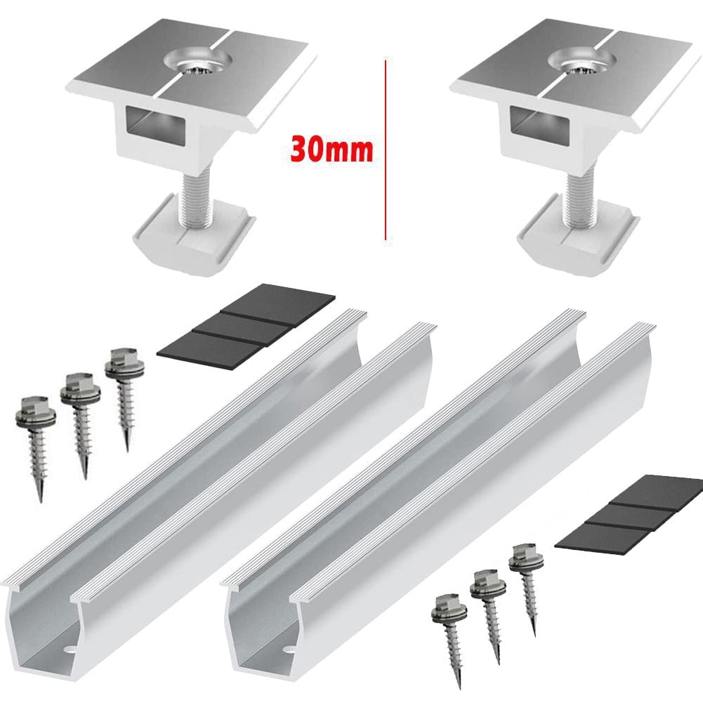 Aluminum Rail Bracket System for Easy Solar Panel Mounting on ...