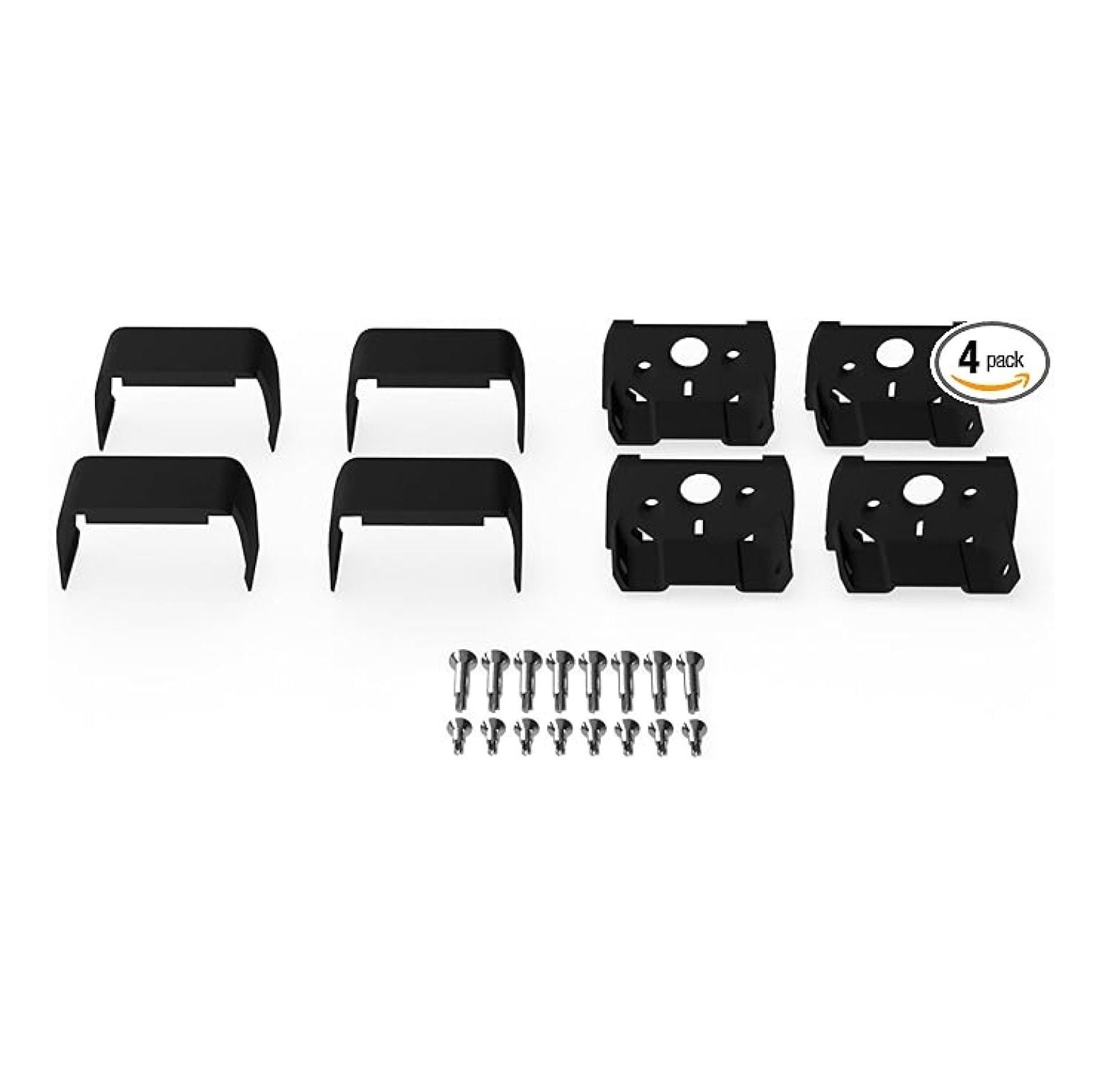 Aluminum Rail Line Bracket Kit (4-Pack) - Textured Black - Rapid Rail ...