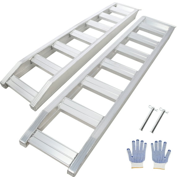 Aluminum Ramps, 1 Pack, 8810 lbs Capacity, Heavy-Duty Ramps with Top ...