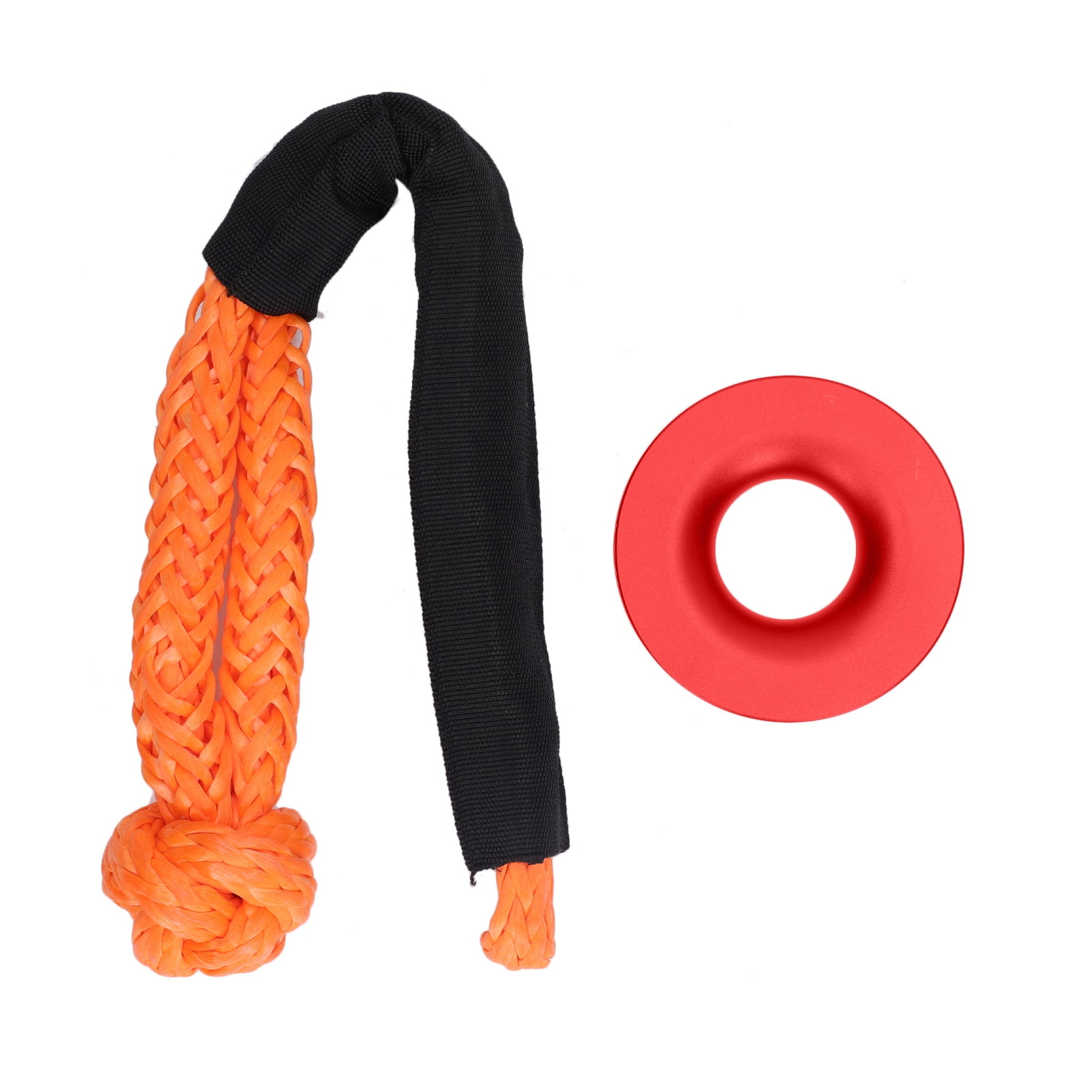 Aluminum Recovery Ring with Nylon Rope & Soft Shackle Kit for Vehicle ...