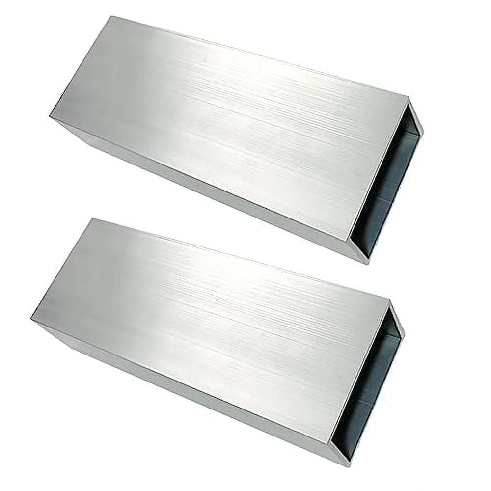 Aluminum Rectangular Tubing 2Pcs 25mm x 76mm x 980mm Long Wall ...