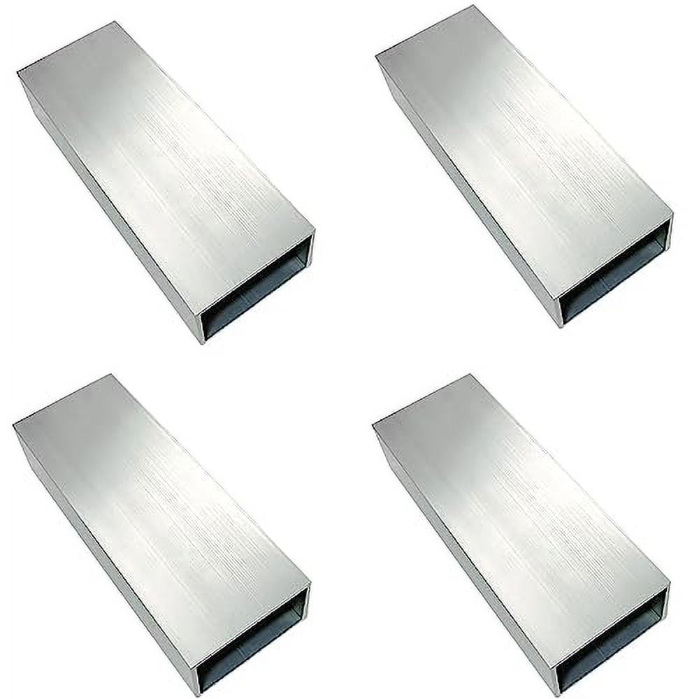 Aluminum Rectangular Tubing 4Pcs 25mm x 50mm x 380mm Long Wall ...