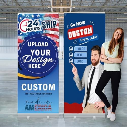 Aluminum Retractable Banner 31x78 inch, Full Color, Conference Display ...