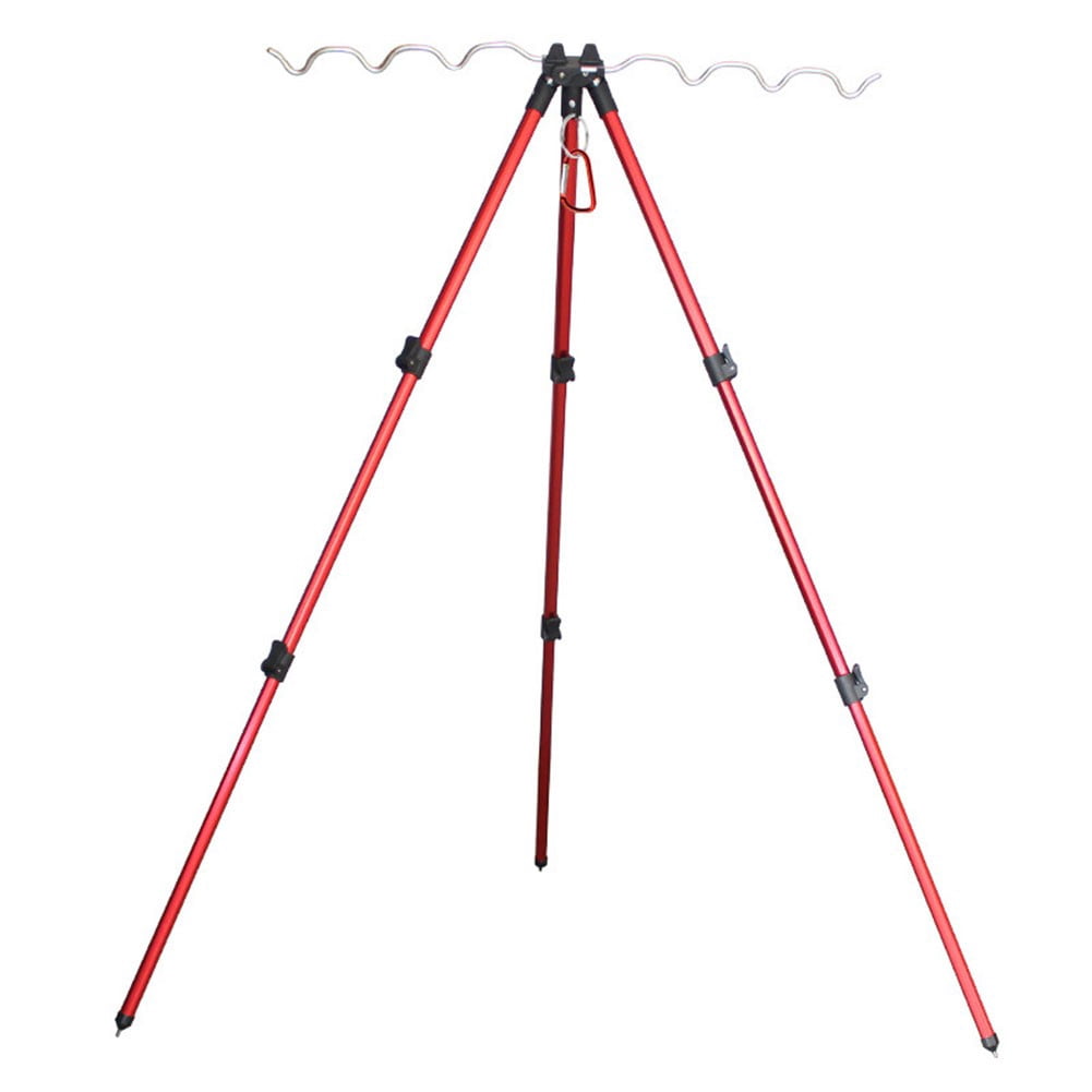 Aluminum Retractable Fishing Rod Holder Tripod for 7 Rods - Walmart.com