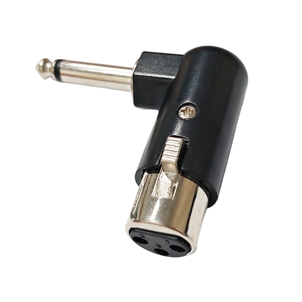 Aluminum Right Angles 6.35mm Port to XLR Female Adapter for Signals ...