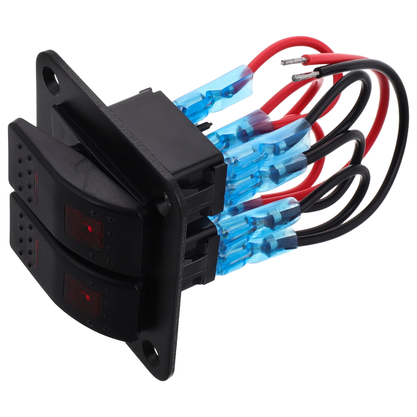 Aluminum Rocker Switch Panel - Waterproof 2 Gang Toggle Switch Panel ...