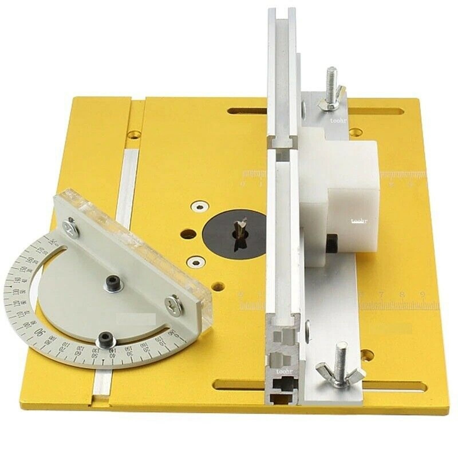 Aluminum Router Table Insert Plate Woodworking Benches Saw Miter Gauge ...