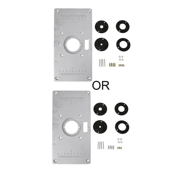 Aluminum Router Table Insert Plate for w/ 4 Rings Screws For ...