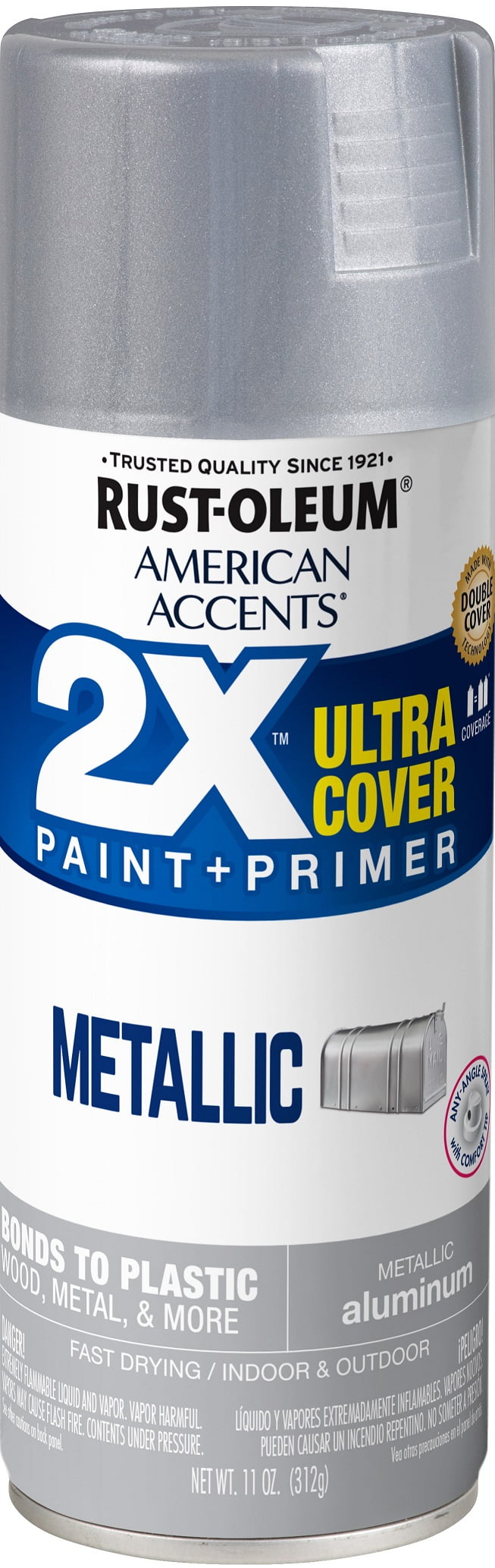 Aluminum, Rust-Oleum American Accents 2X Ultra Cover Metallic Spray ...