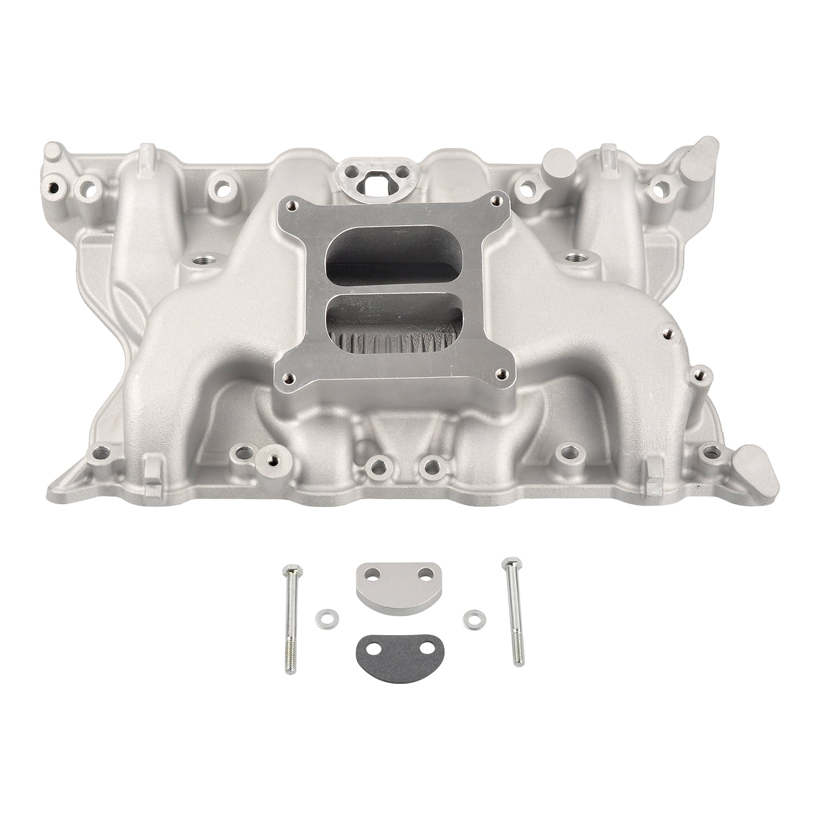 Aluminum Satin Intake Manifold for Small Block Ford Cleveland 351-2V ...