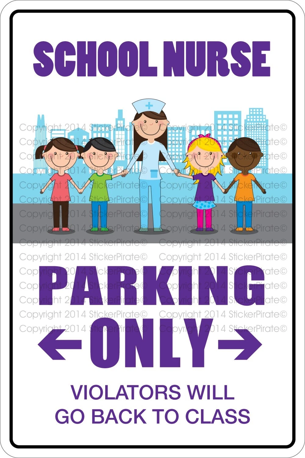 *Aluminum* School Nurse Parking Only 8X12 Metal Novelty Sign Ns 512 ...