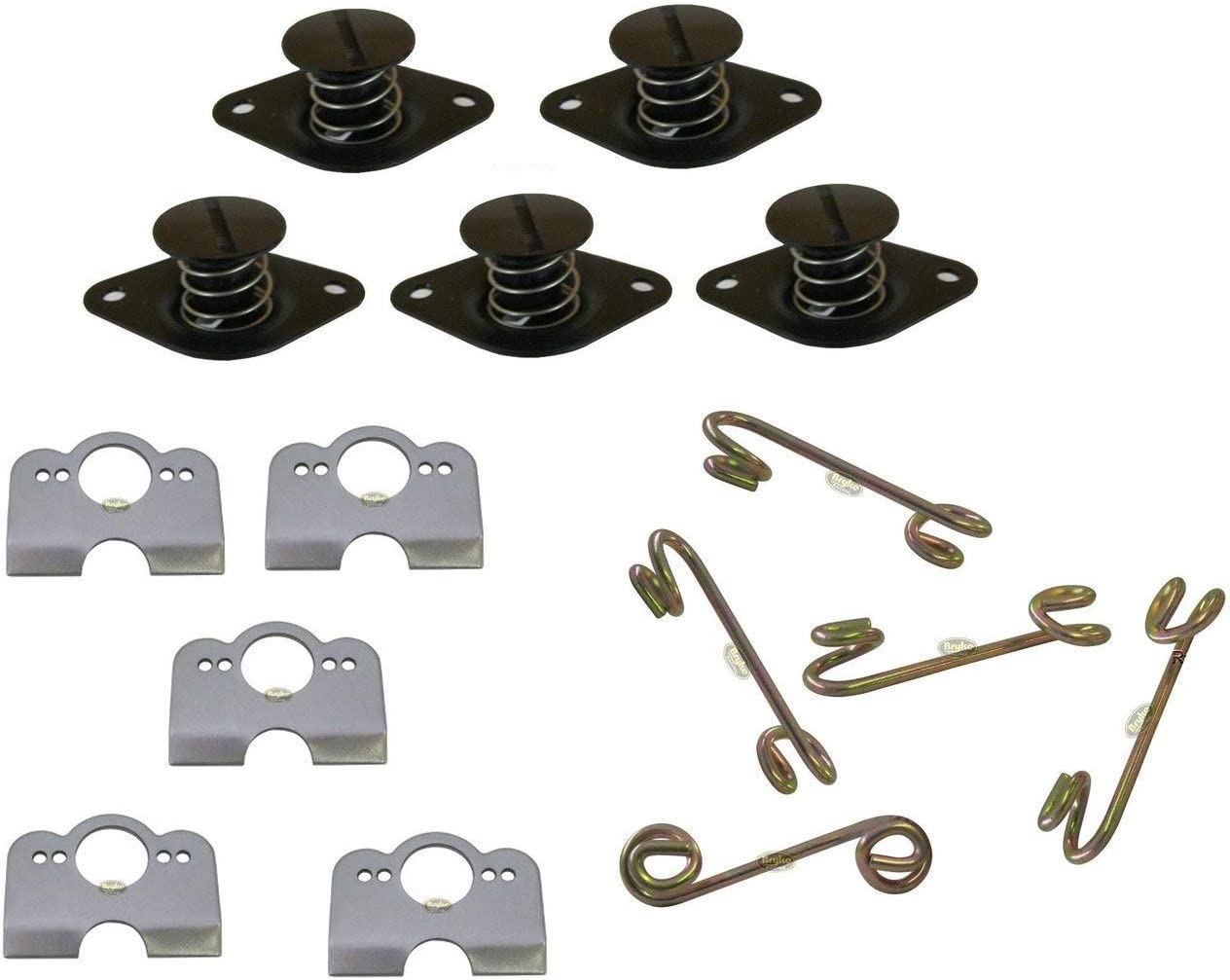 Aluminum Self Ejecting Dzus Quarter Turn Black Buttons with Springs and ...