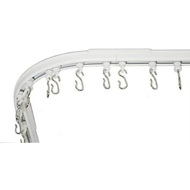 Aluminum Shower Curtain Track Set with Angled Bends in Multiple Styles (32" X 60" X 32" U-Shaped ...