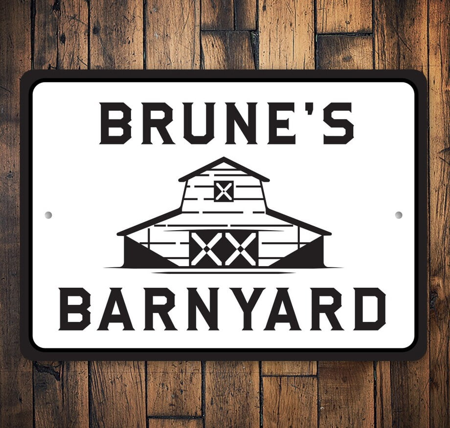 Aluminum Sign 12 x 16 inch - Barnyard Sign Family Barn Gift Decor For ...