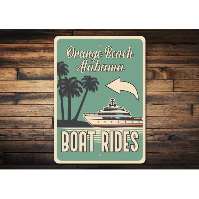 Aluminum Sign 12 x 16 inch - Ocean Boat Ride Sign Ocean Boat Rides Boat ...