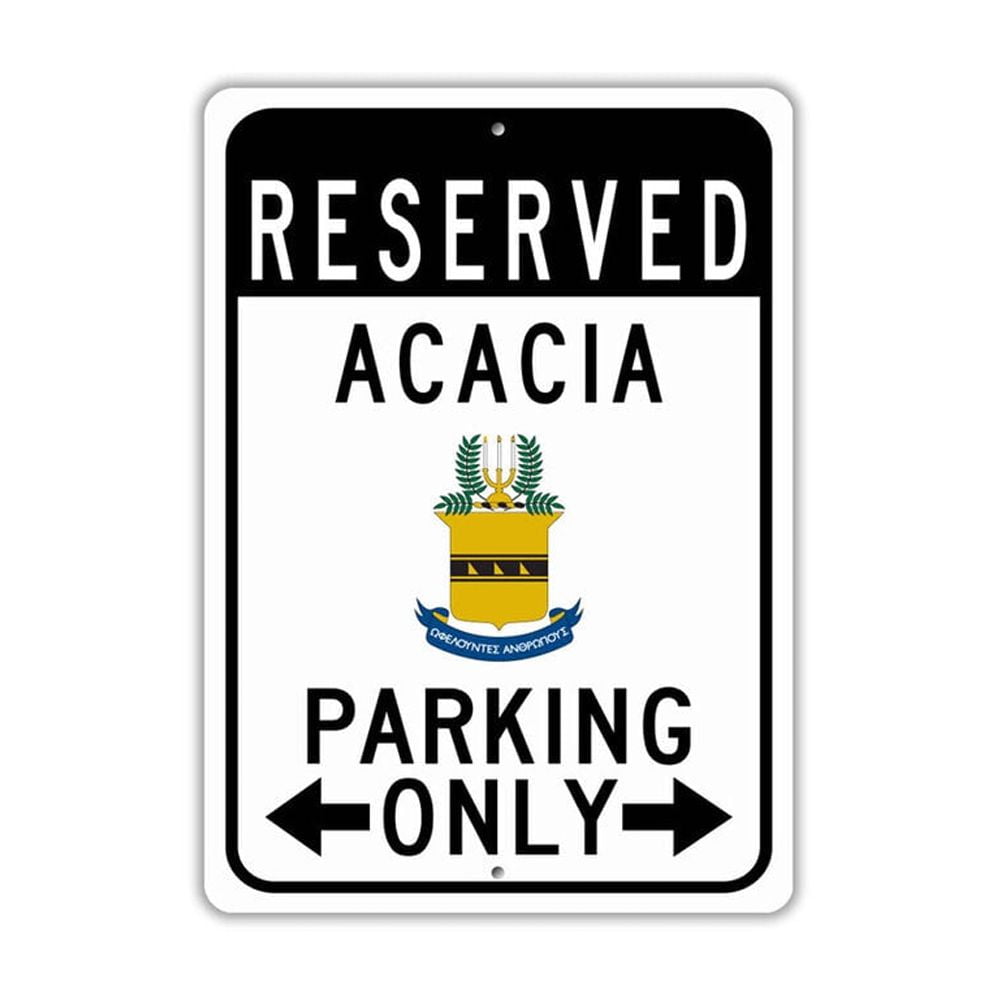 Aluminum Sign 8 x 12 inch - Acacia Reserved Parking Metal Sign ...