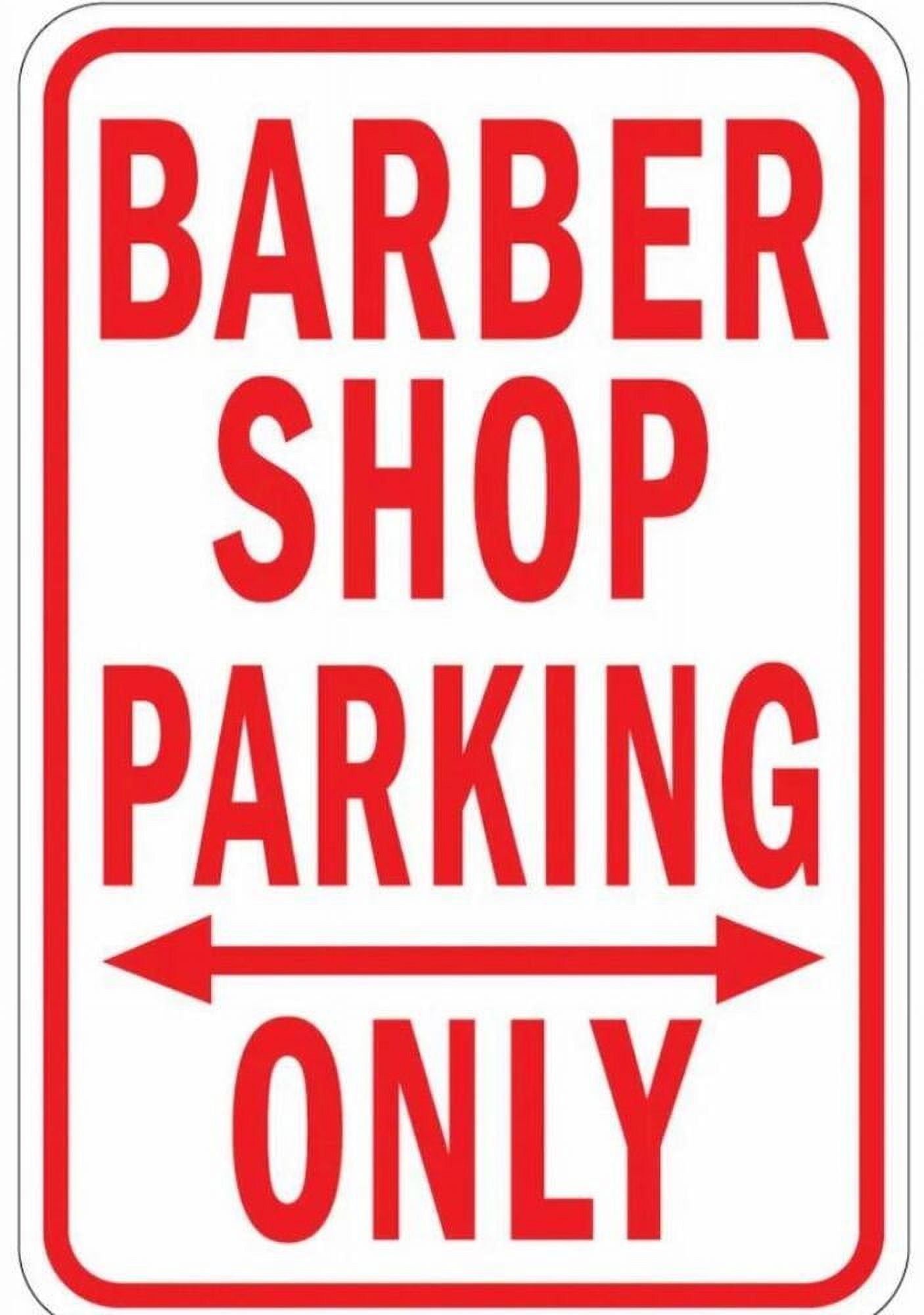 Aluminum Sign 8 x 12 inch - Metal Sign Plate Warning Barber Shop ...