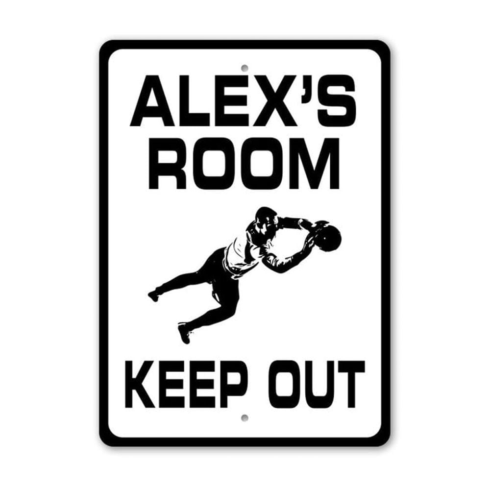 Aluminum Sign 8 X 12 Inch Soccer Goalie Room Metal Sign