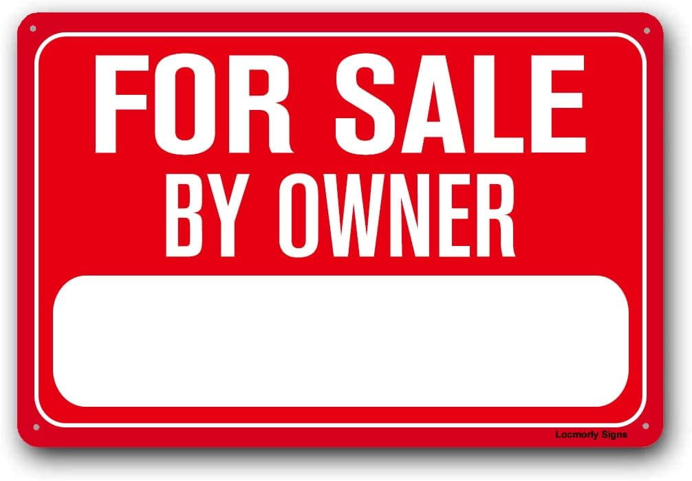 Aluminum Sign For Sale By Owner Sign, 12x16 Inch, Metal Home for Sale ...
