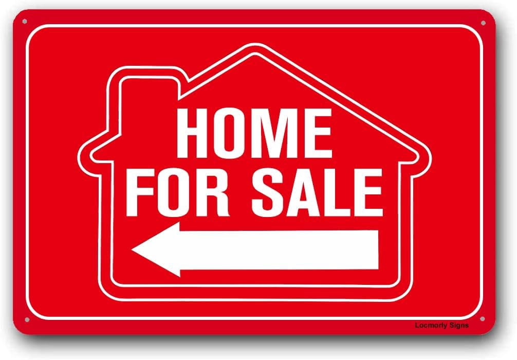 Aluminum Sign, Home for Sale Sign, 12x16 Inch, Open House Signs for ...