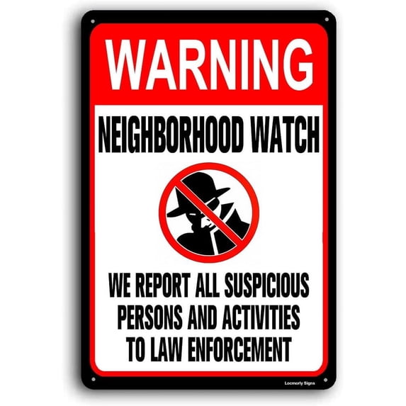 Aluminum Sign, Neighborhood Watch Sign, 8x12 Inch, Metal Yard Sign ...