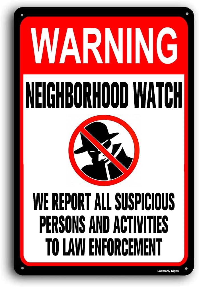 Aluminum Sign, Neighborhood Watch Sign, 8x12 Inch, Metal Yard Sign ...