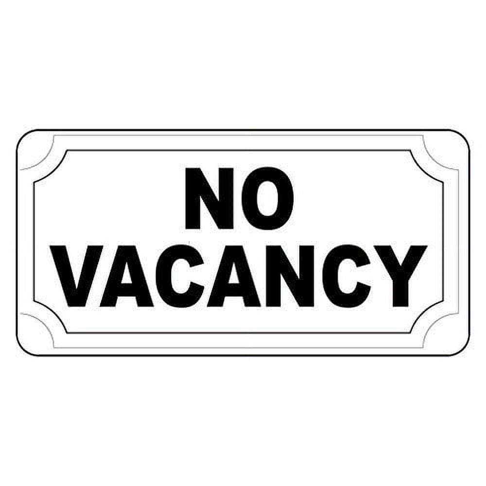Aluminum Sign No Vacancy Black Retro Vintage Style Size: 12 x 8 Inches ...