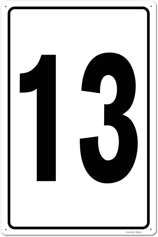Aluminum Sign, Number 5 Sign, 8x12 Inch, Numbered Signs for Parking ...