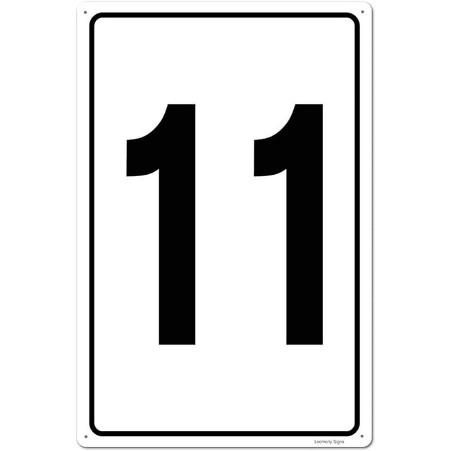 Aluminum Sign, Number 5 Sign, 8x12 Inch, Numbered Signs for Parking ...