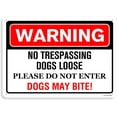 Aluminum Sign, Warning Dogs Loose Please Do Not Enter Sign, 8x12 Inch ...