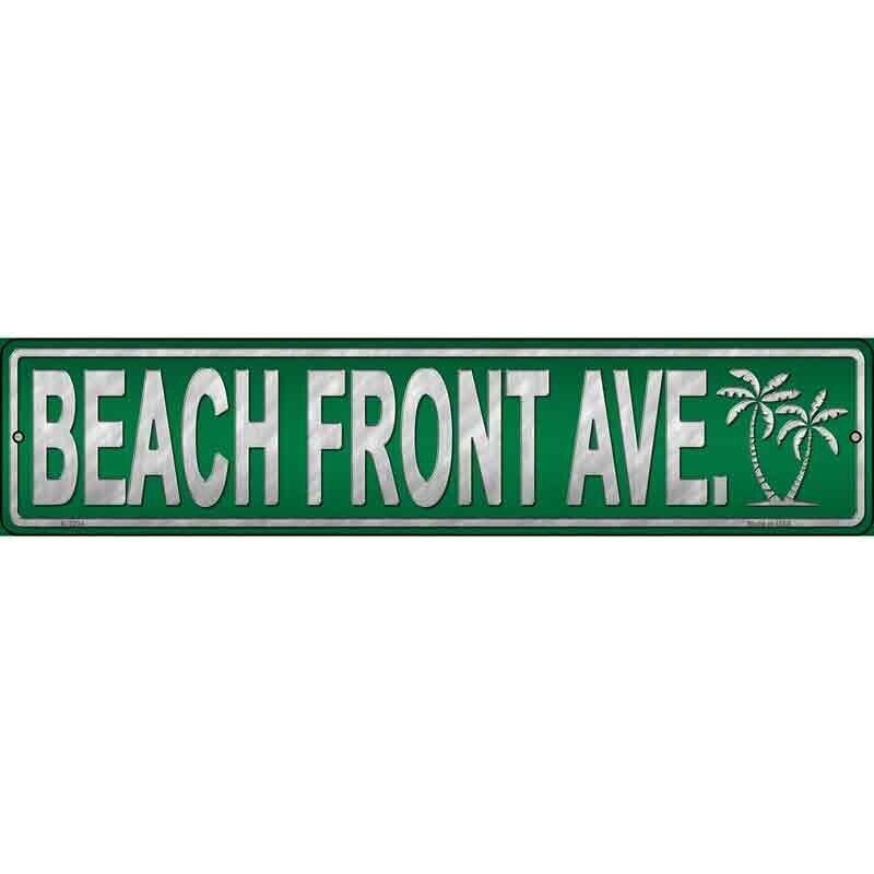 Aluminum Signs Size: 4 x 16 Inch Beach Front Ave metal street sign ...