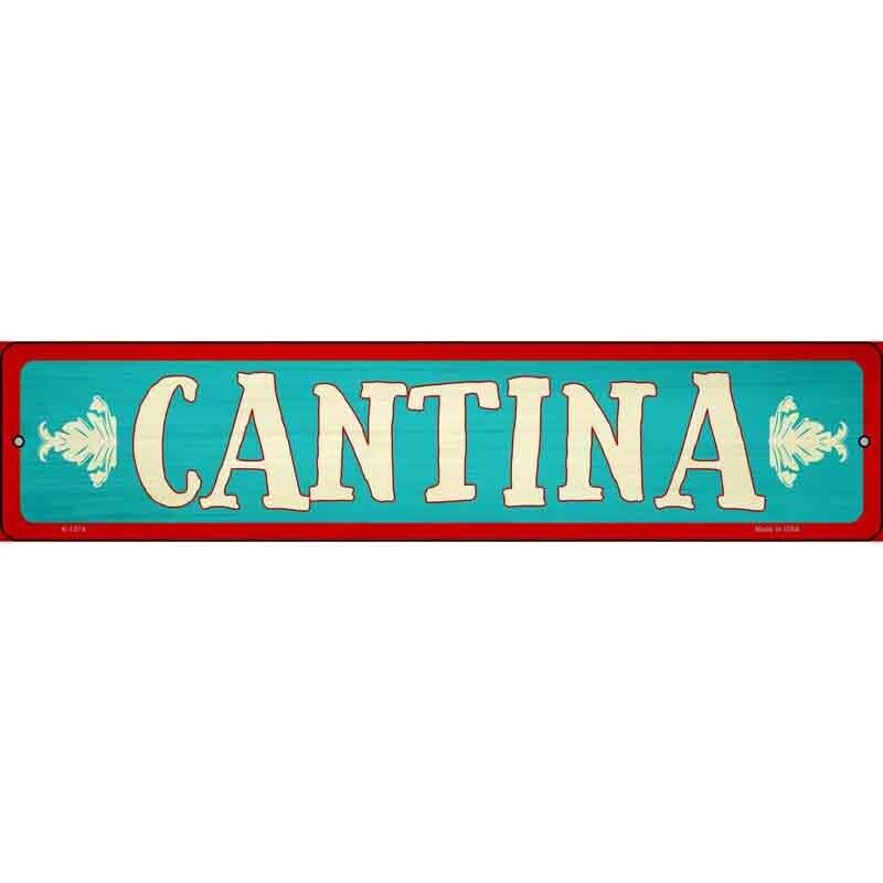 Aluminum Signs Size: 4 x 16 Inch Cantina Teal Novelty metal street sign ...