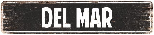 Aluminum Signs Size: 4 x 16 Inch Del Mar Vintage Look Metal Sign Chic ...