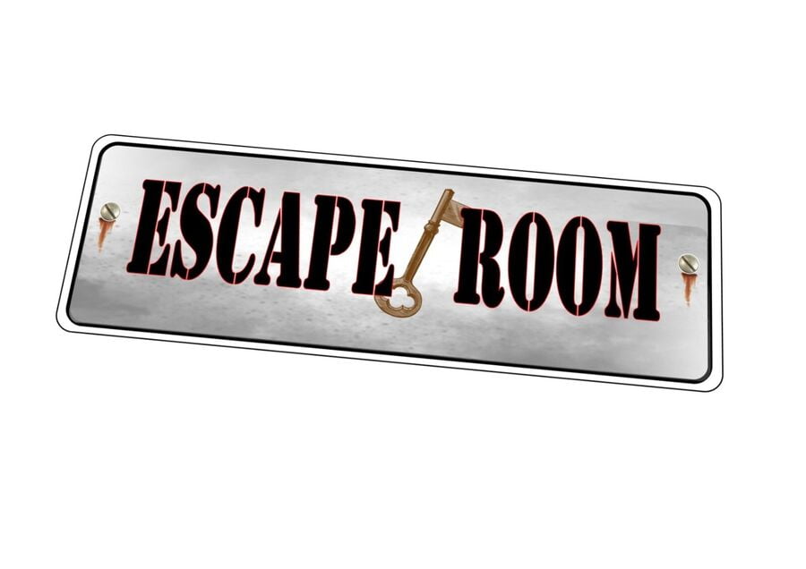 Aluminum Signs Size: 4 x 16 Inch Escape Room Signs Retro Escape Room ...