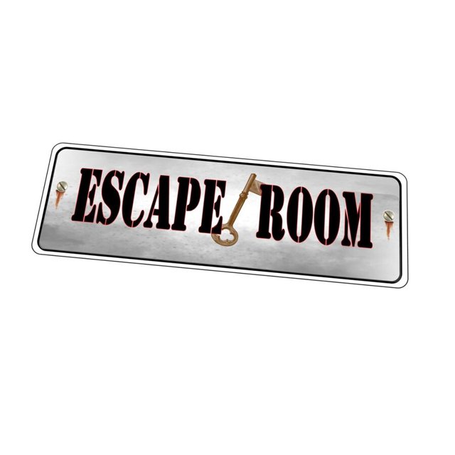 Aluminum Signs Size: 4 x 16 Inch Escape Room Signs Retro Escape Room ...